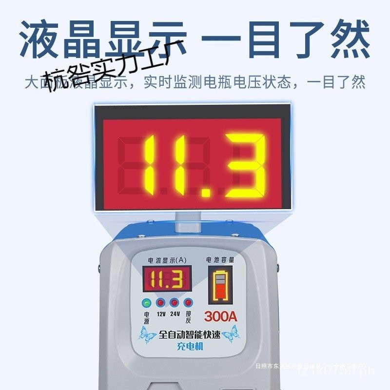 12v24v Pure Copper Charger Electric Battery Car Intelligent Volt ...
