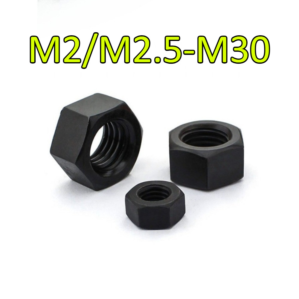 Grade 8 Hex Nut (Black) Hex Nut High Strength Nut M2/M2.5-M30 (JSK-YL-PH) | Shopee Philippines