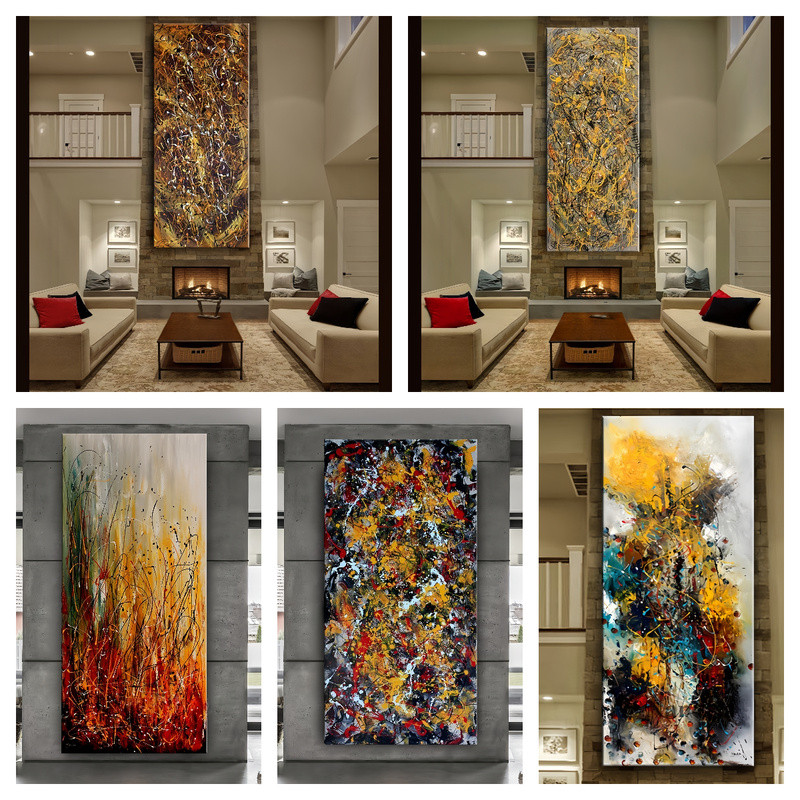 Large abstract, modern mural canvas, multiple styles can be freely ...