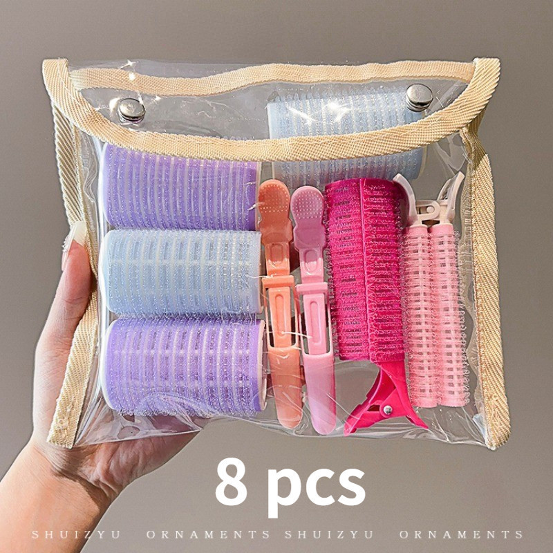 Korean Fashion Fluffy Perm Women's Bangs Fixed Clip Seamless Hair Root ...
