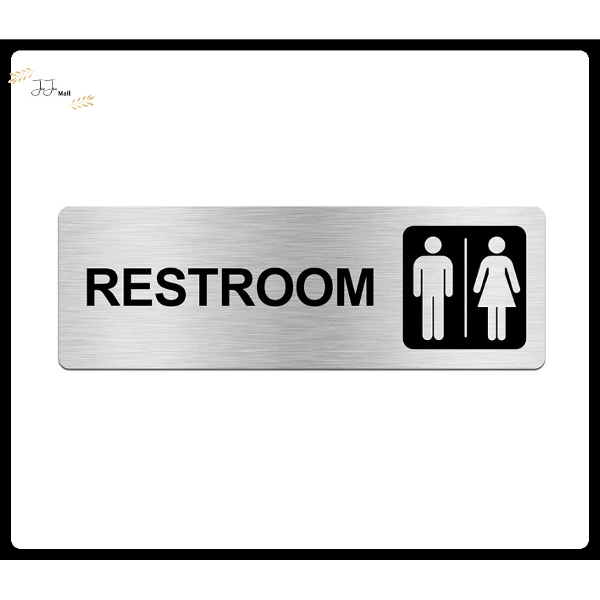 【JiuJiu】Restroom Identification Sign Toilet Sign Door Plates Placard ...