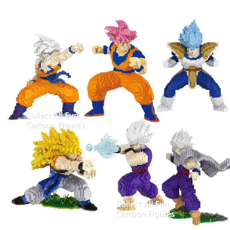 Dragon Ball Mini Blocks DIY Building Toy Cartoon Son Goku Anime Figure ...