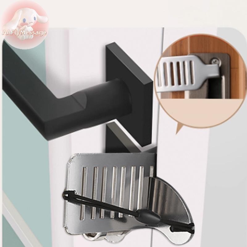 AFIYM Portable Door Lock Punch-free Security Door Locker Safety Latch ...