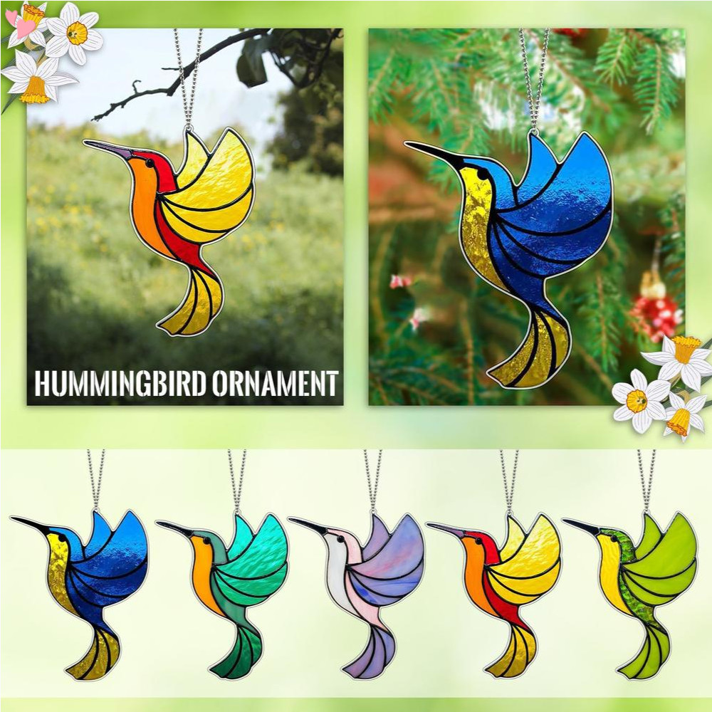 Acrylic 2D Flat Hummingbird Suncatcher Window Hanging Ornament ...