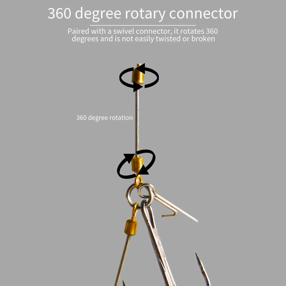 Multi-Depth Pike Stinger Rigs Fishing Hook with Pin Screw Connector for ...