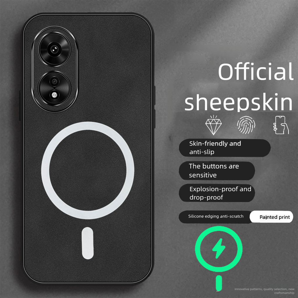 Case for OPPO A17 A17K A38 A18 A97 5G phone casing Anti fall sheepskin ...