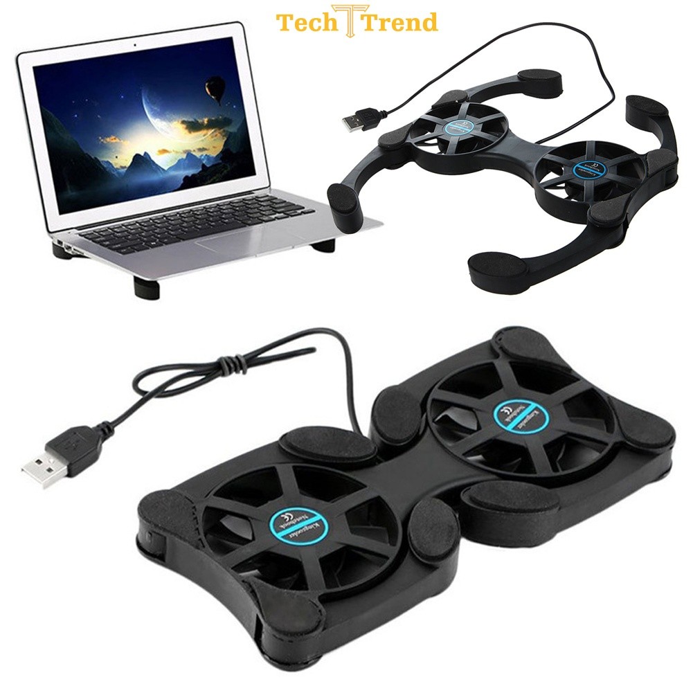Super Mini Portable Folding Foldable Usb dual fan cooler fan Fast ...