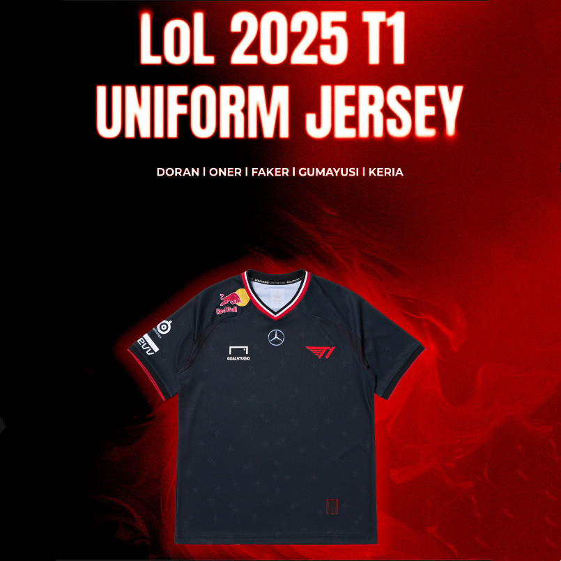 [LoL] 2025 T1 Uniform Jersey. Same Shirts of "FAKER". League of Legends ...
