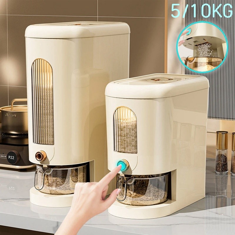 Automatic Rice Storage Box Moisture-Proof Rice Dispenser Rice Container ...