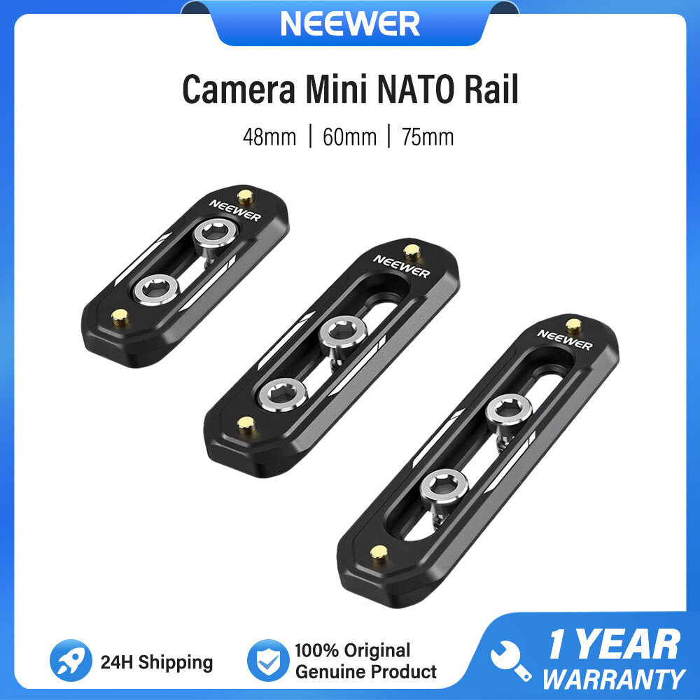 NEEWER Camera Quick Release Mini NATO Rail Anti Off Quick Release with ...