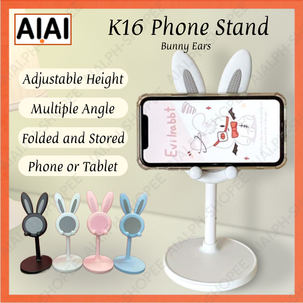 K16 Cute Bunny Universal Mobile Tablet Stand Angle Height Adjustable ...