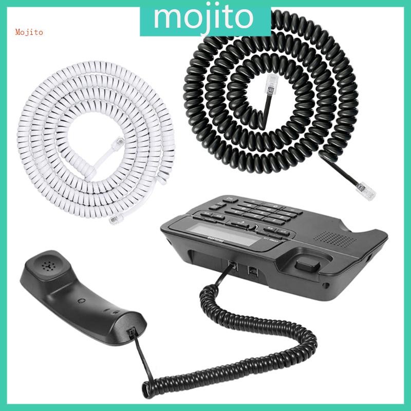 Mojito Modern Coiled RJ9 RJ11 4P4C Telephone Line Spring Landline Cord ...