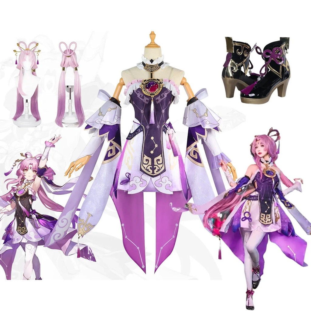Fu Xuan Cosplay Costume Outfit for Honkai Star Rail Halloween Party Wig ...