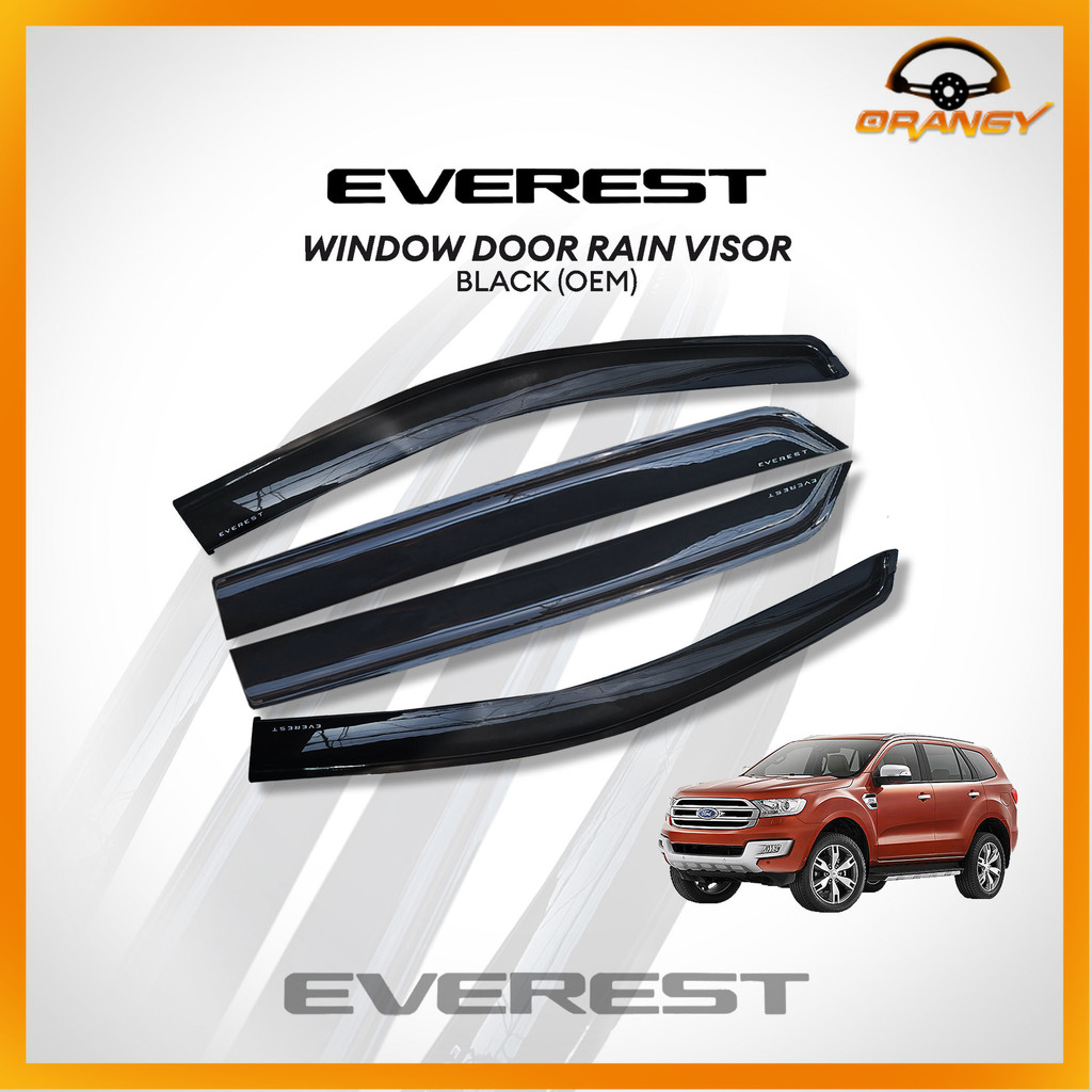 Ford Everest 2016 to 2025 OEM / INJECTION TYPE Window Door Rain Visor ...