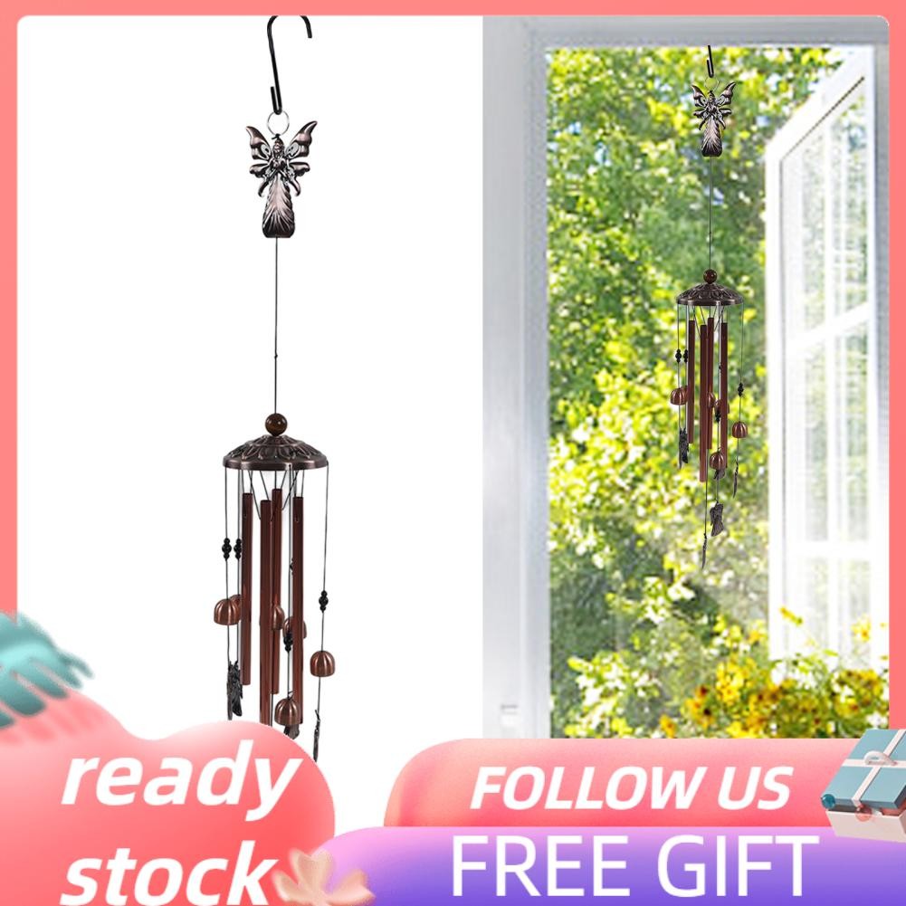 Hanhan1 Angel Wind Chimes Feng Shui Lucky With 4 Aluminum Tubes For ...