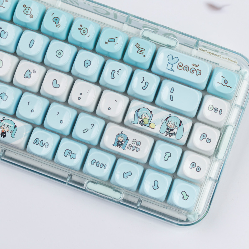 Hatsun Miku Ceramic Keycaps MOA Profile 138 Keys DYE-SUB Ceramic Glazed ...