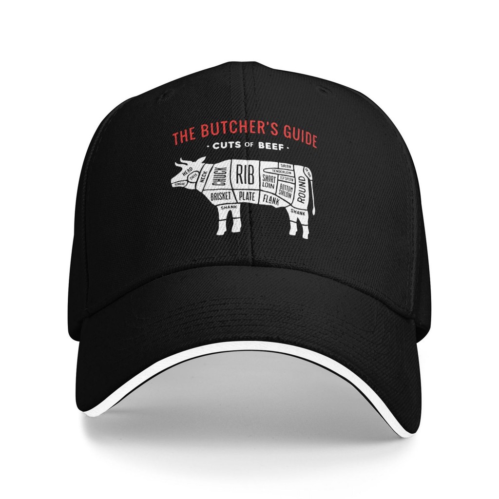 Cuts Beef Chicken Pig Meat Butcher Guide Stylish Breathable Baseball ...