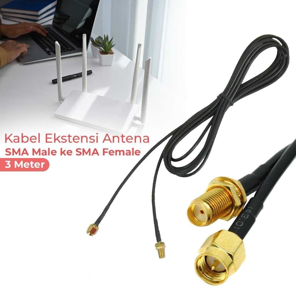 3M Male to SMA Female Router Antenna Extension Cable (Fattah) | Shopee ...