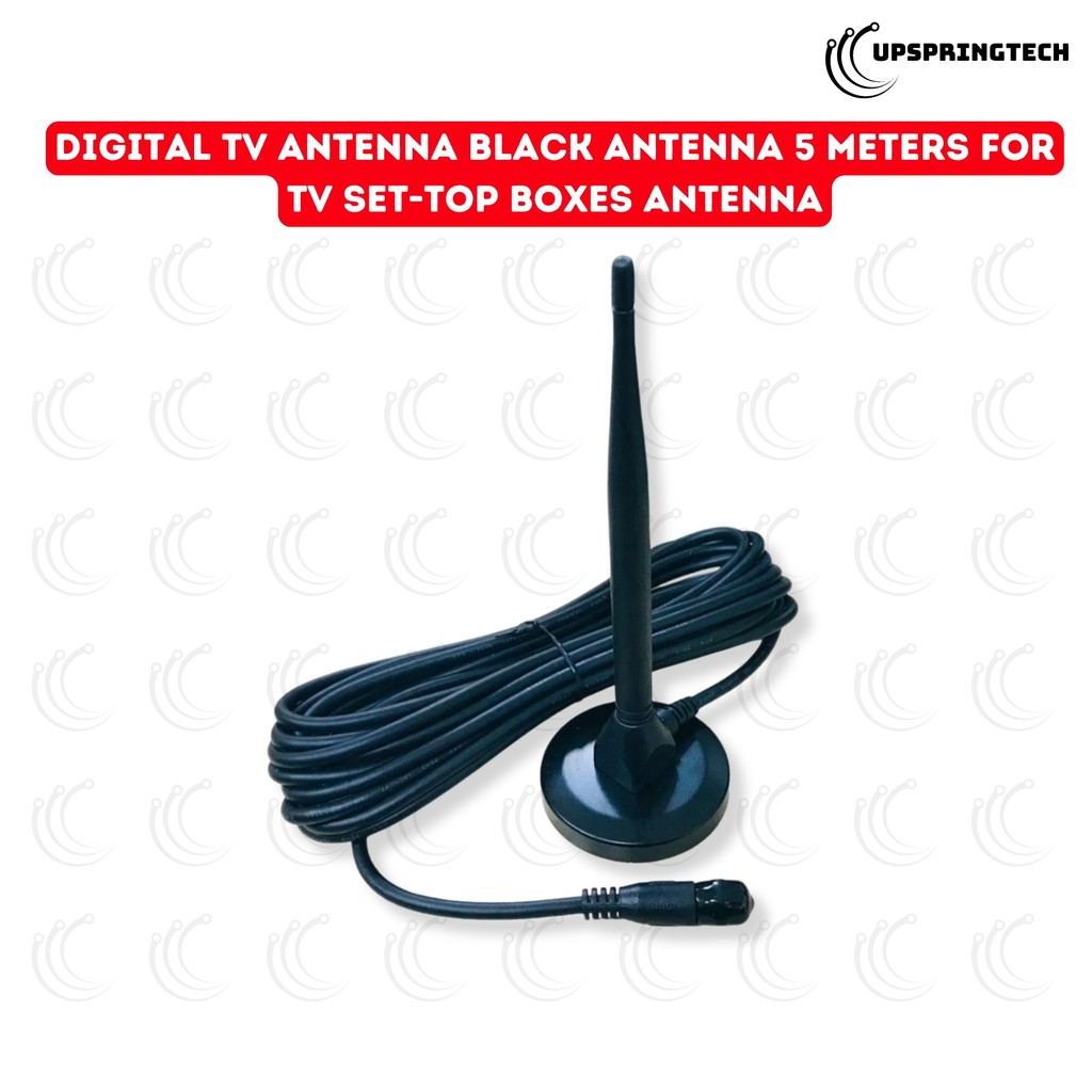 Digital TV Antenna Black Antenna 5 Meters For TV Set-top Boxes Indoor ...