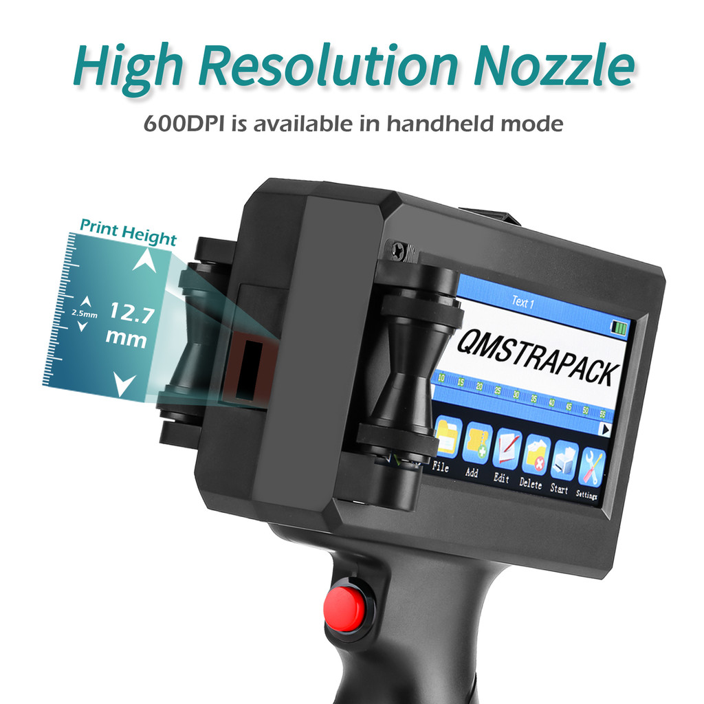 Non-encrypted Handheld Inkjet Printer Gun 12.7mm with Fast-Drying Ink ...