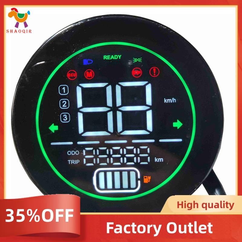 Electric Bike Speedometer Scooter Dashboard Indicator 48V 60V 72V Lead-Acid Battery LED ...