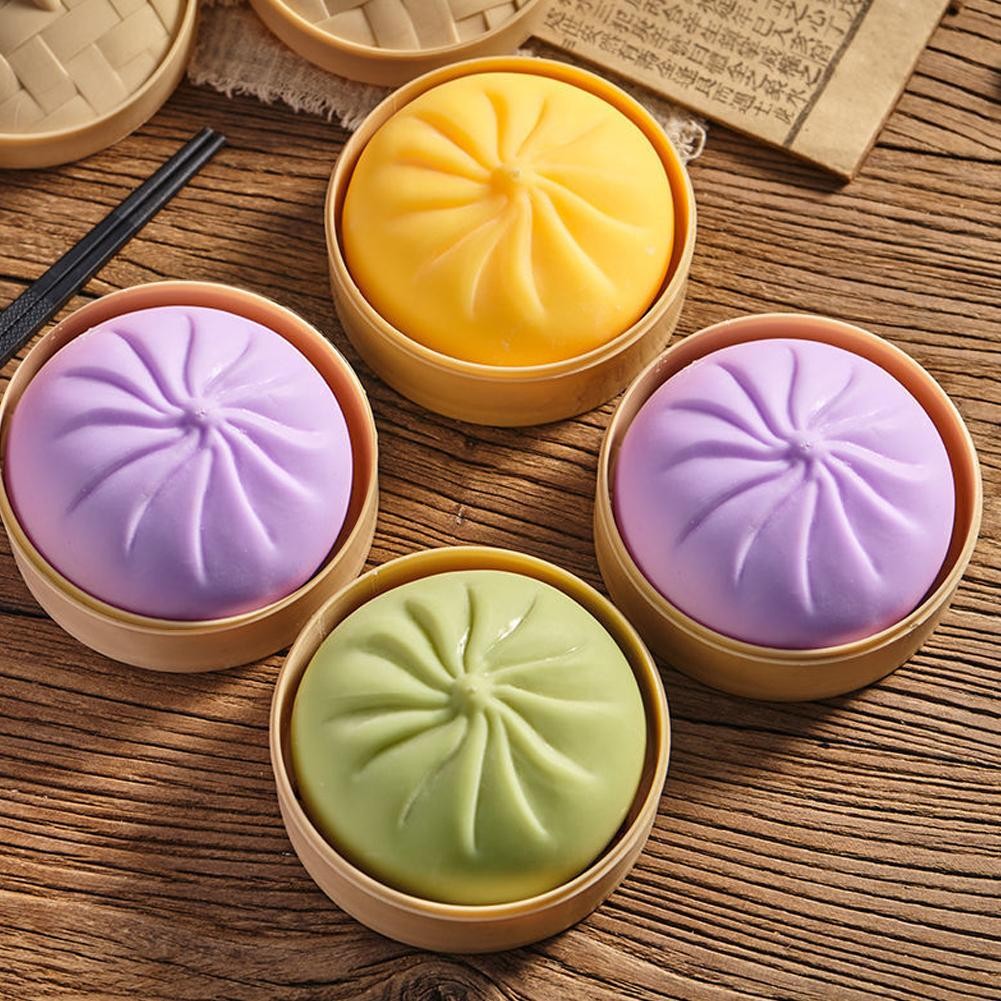 Squishy Toys Bun Siopao Toy Simulation Buns Squeeze Ball Fidget Toys ...