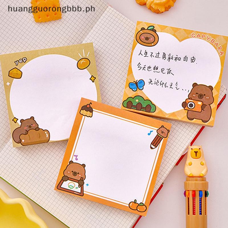 [HGB] 50Sheets Cartoon Cute Capybara N Times Sticky Notes Kawaii ...
