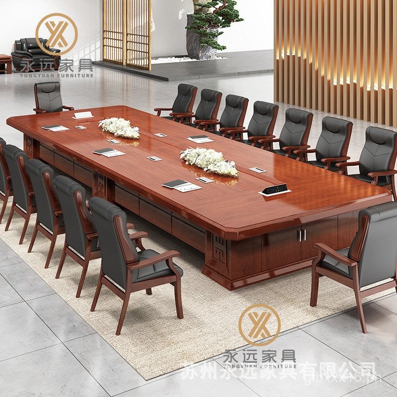 Conference Table Long Table Large Combination Meeting Table and Chair ...