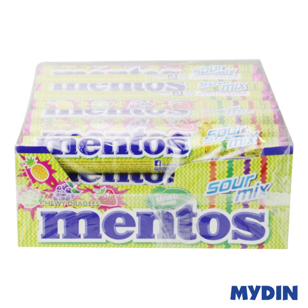 Mentos Sour Mix Chewy Dragees (37g x 24s) | Shopee Philippines