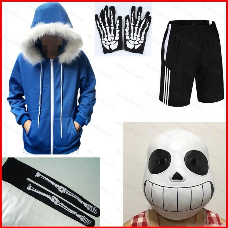 NS1 2 Style Game Undertale Sans Cosplay Costume Pants suit Hoodie ...