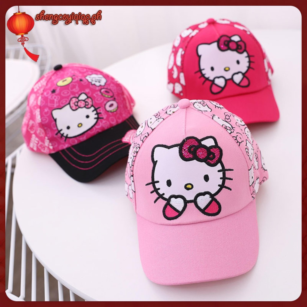 Kids Hat Girls Hello Kitty Baseball Cap Children Cartoon Casual ...