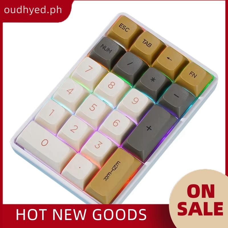 PHOU 21Keys Mini Keyboard 2.4G Wireless Number Pad Mechanical Numeric ...