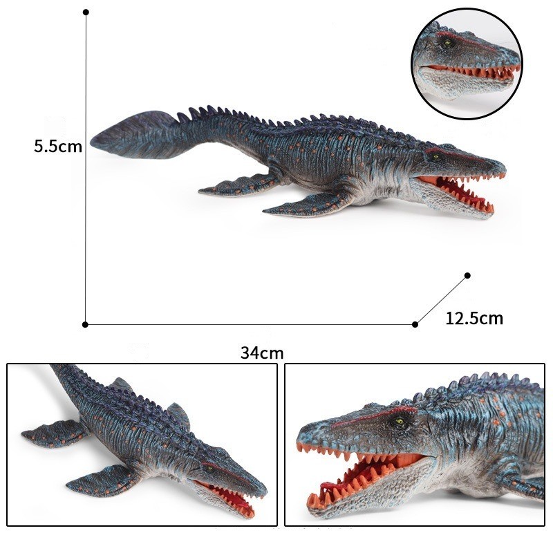 Simulation dinosaur model underwater Mosasaur sea king Mosasaur plastic ...