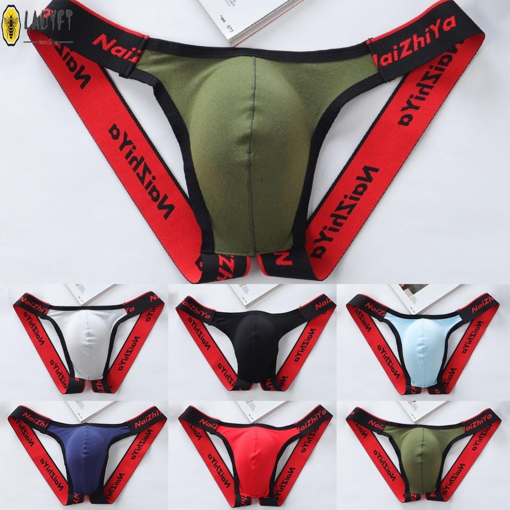 Men Briefs T-back Bulge pouch Stretch Backless Briefs U Convex ...