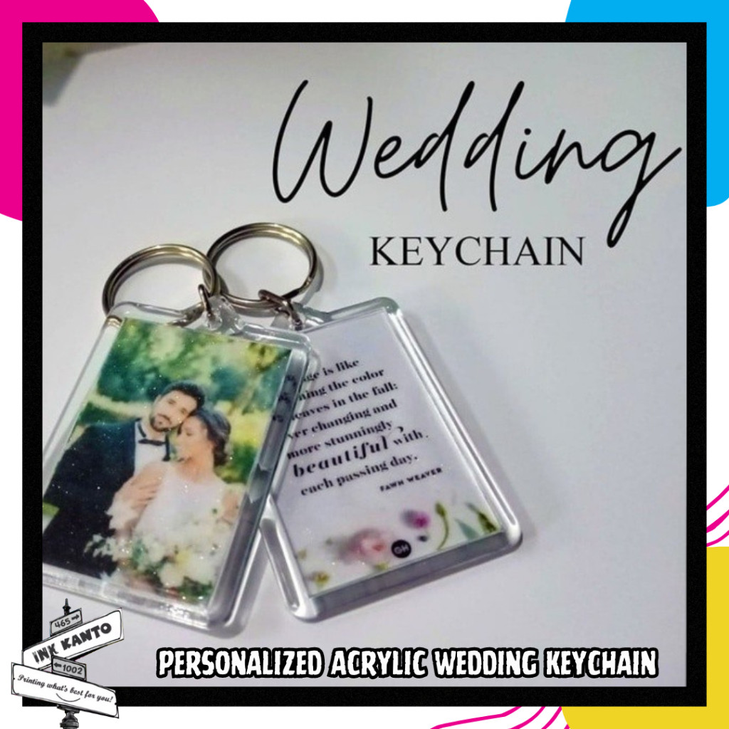Personalized Wedding Acrylic Keychain (Back to Back) | Shopee Philippines