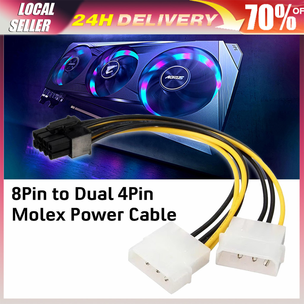 Dual Molex Connector Dual 4 Pin to 8 Pin EPS Power Cable 17cm For ...