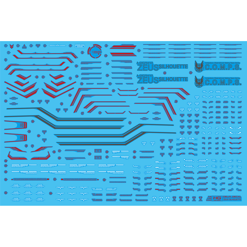 Delpi Decal HG Zeus Silhouette Waterslide Decals | Shopee Philippines