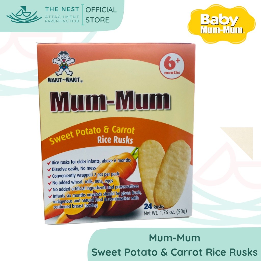 Mum-Mum Sweet Potato & Carrot Rice Rusks 6+ | Shopee Philippines