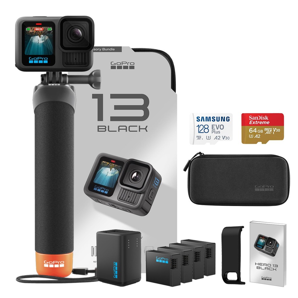 GoPro HERO13 Black Ultimate Accessory Bundle with Certified SD Card and ...