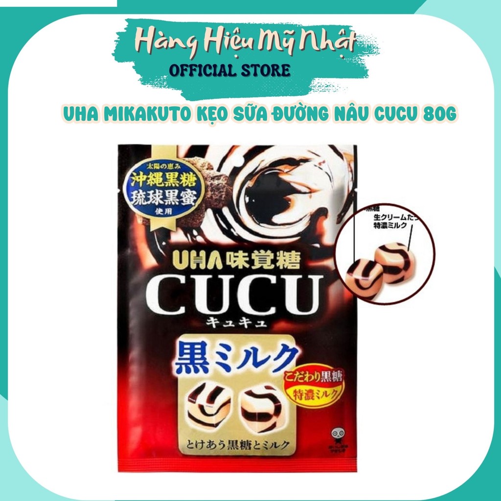 Mikakuto UHA CUCU milk candy brown sugar and melted milk 80g | Shopee Philippines