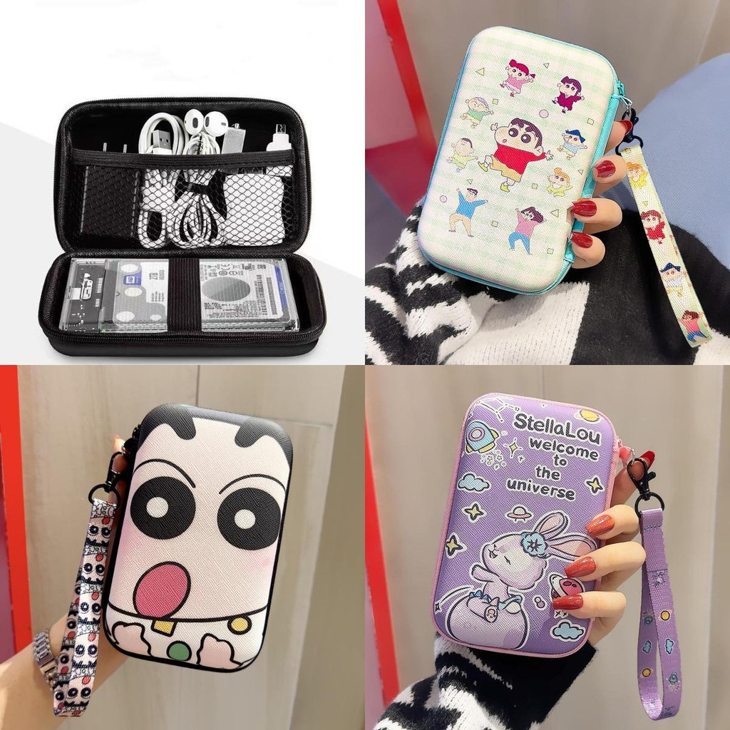 Crayon Shin-Chan PU Hard Shell Case For Adapter Powerbank Cables ...