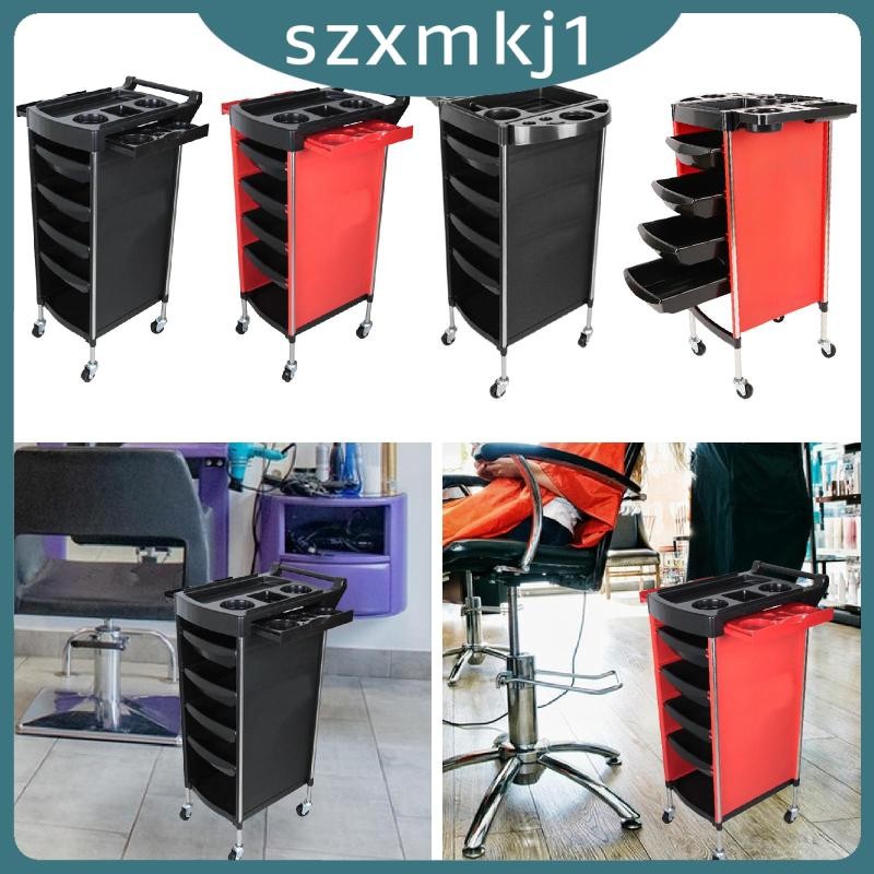 [Szxmkj1] Rolling Salon Tray Cart Beauty Salon Storage Cart Portable ...