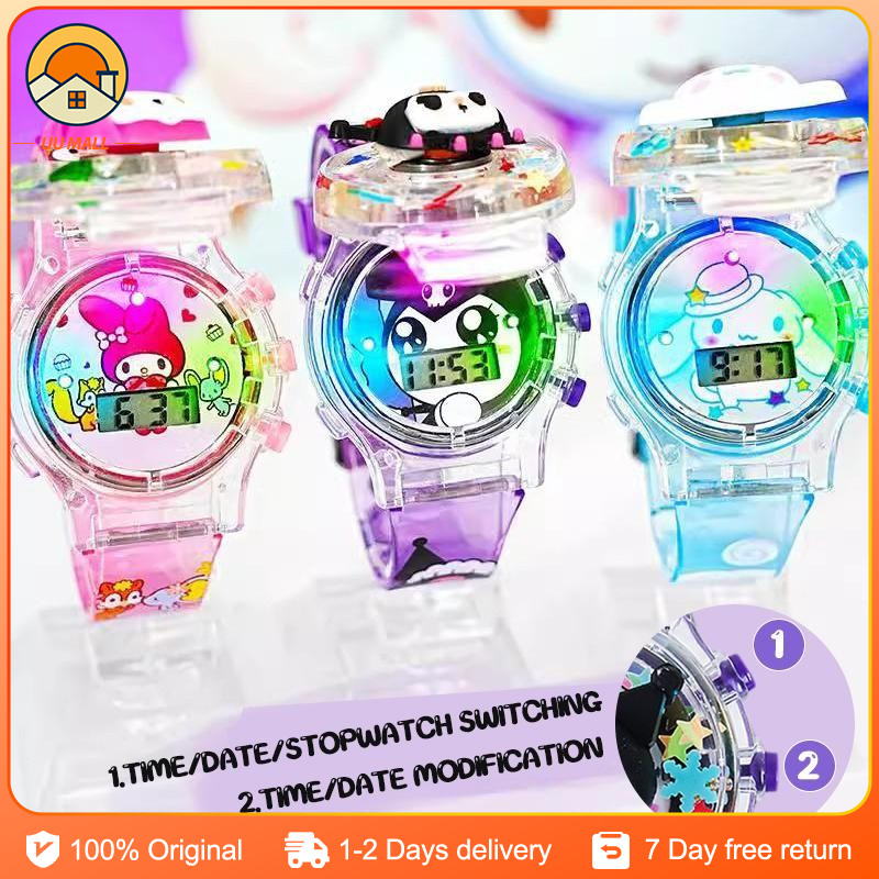 Cartoon Rotary Lighting Music Watch Net Red Watch Children Cartoon Hand ...