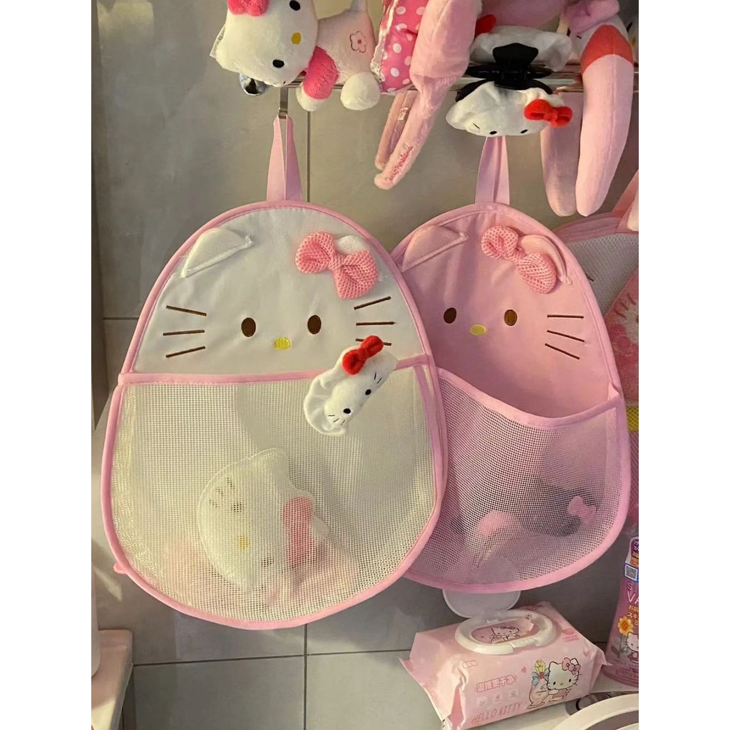 New Bath Toy Draining Baby Net Kitty Bathroom Storage Hanging Bag For ...