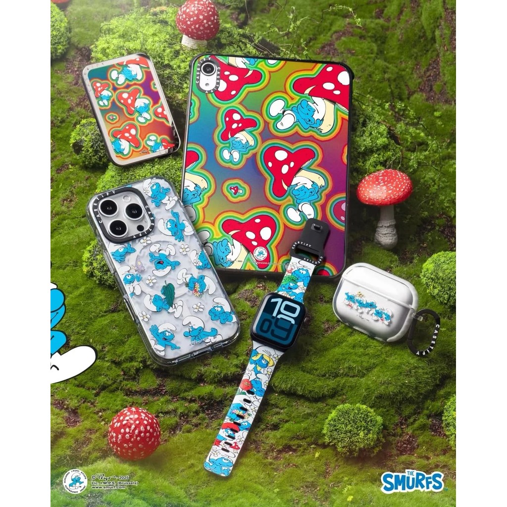 CASECASE X The Smurfs Rainbow Dream Case Impact Clear Magnetic Suction ...