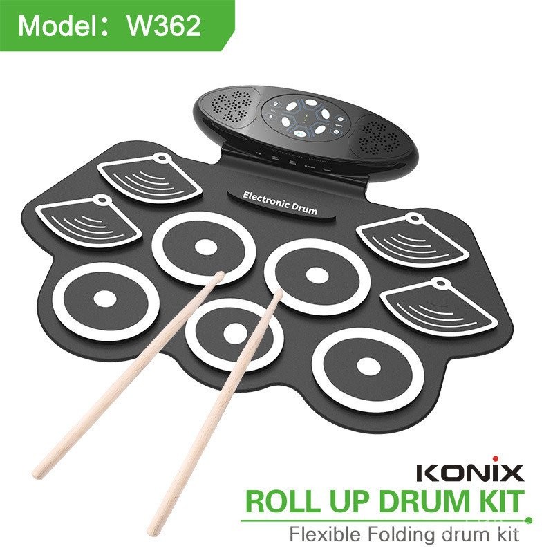 Hand Roll Drum Set Rechargeable Electronic Drum Lithium Battery ...