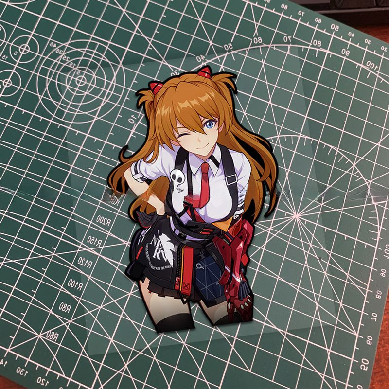 Sglink Neon Genesis Evangelion EVA Asuka Anime Reflective Sticker Two ...
