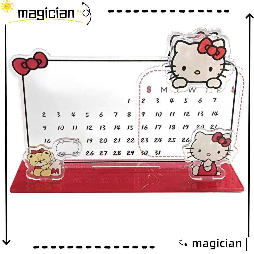 MAG Time Perpetual Calendar, Acrylic Reusable Desktop Calendar, Durable ...