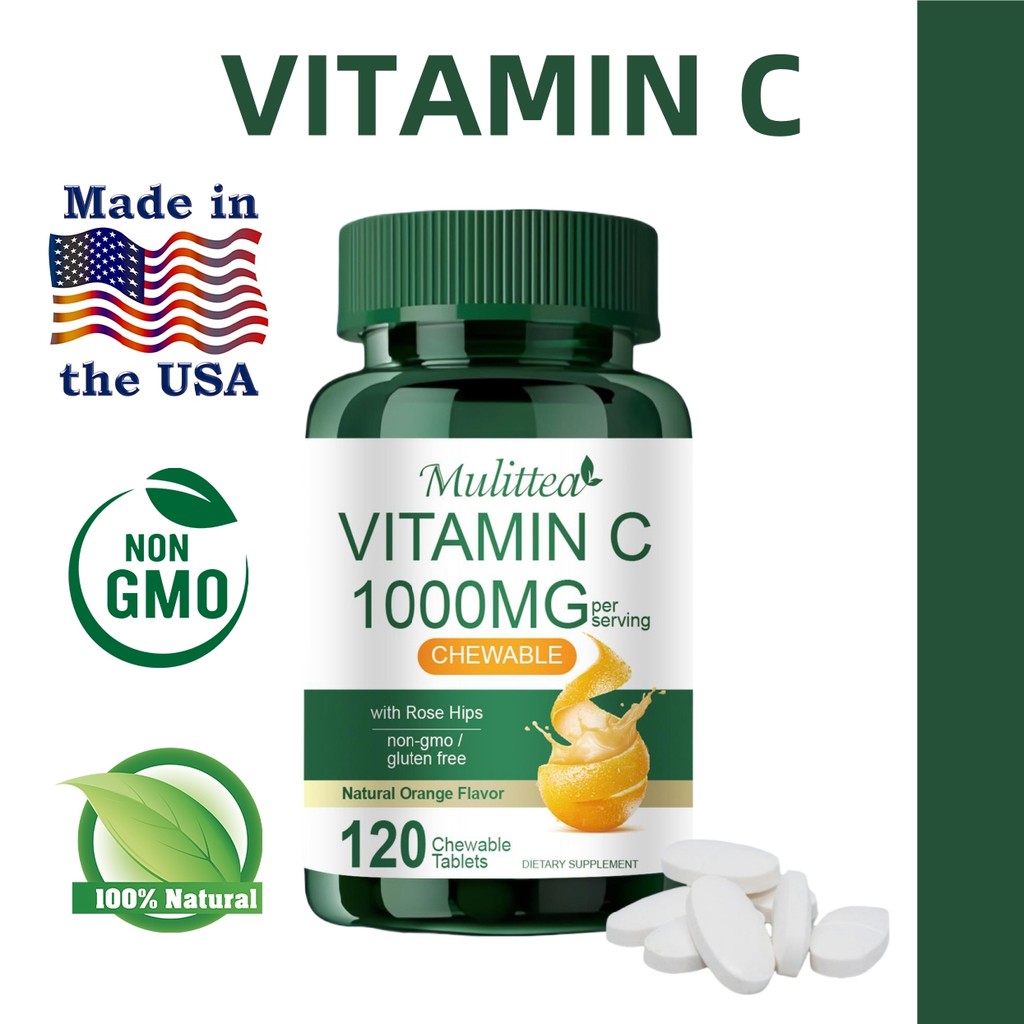 Mulittea vitamin C 1000mg Chewable Tablets Anti-aging, maintain healthy ...