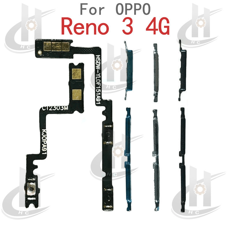 For OPPO Reno 3 4G Power Volume Side Button Flex Cable Keys button on ...